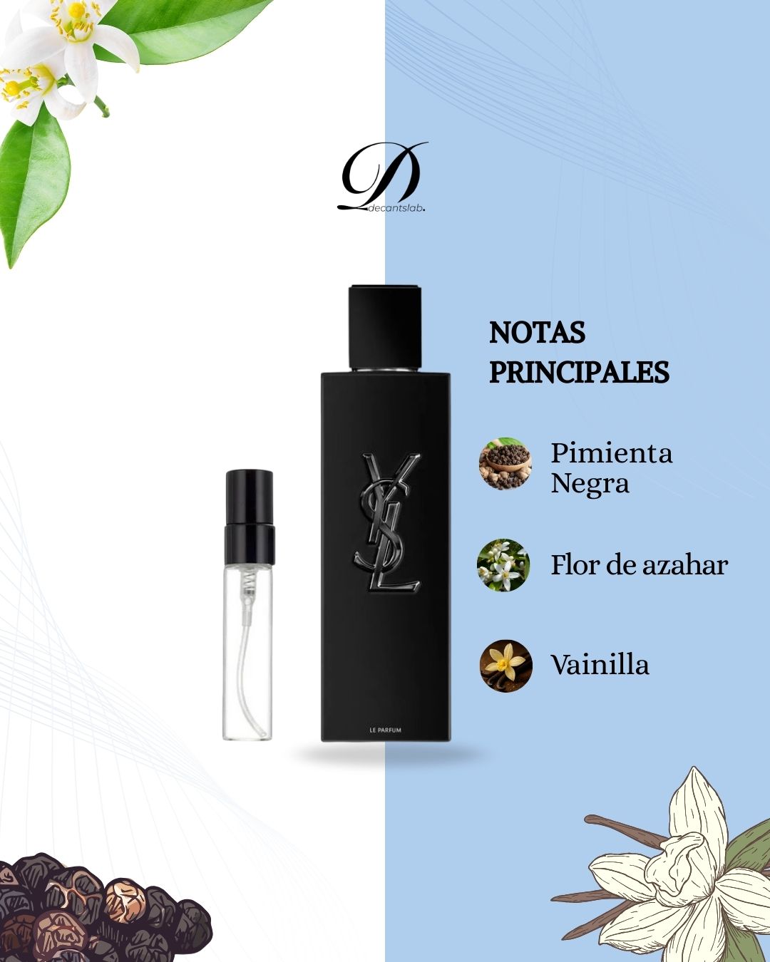 MYSLF Le Parfum YSL – masculino, especiado y cremoso con toque floral ...